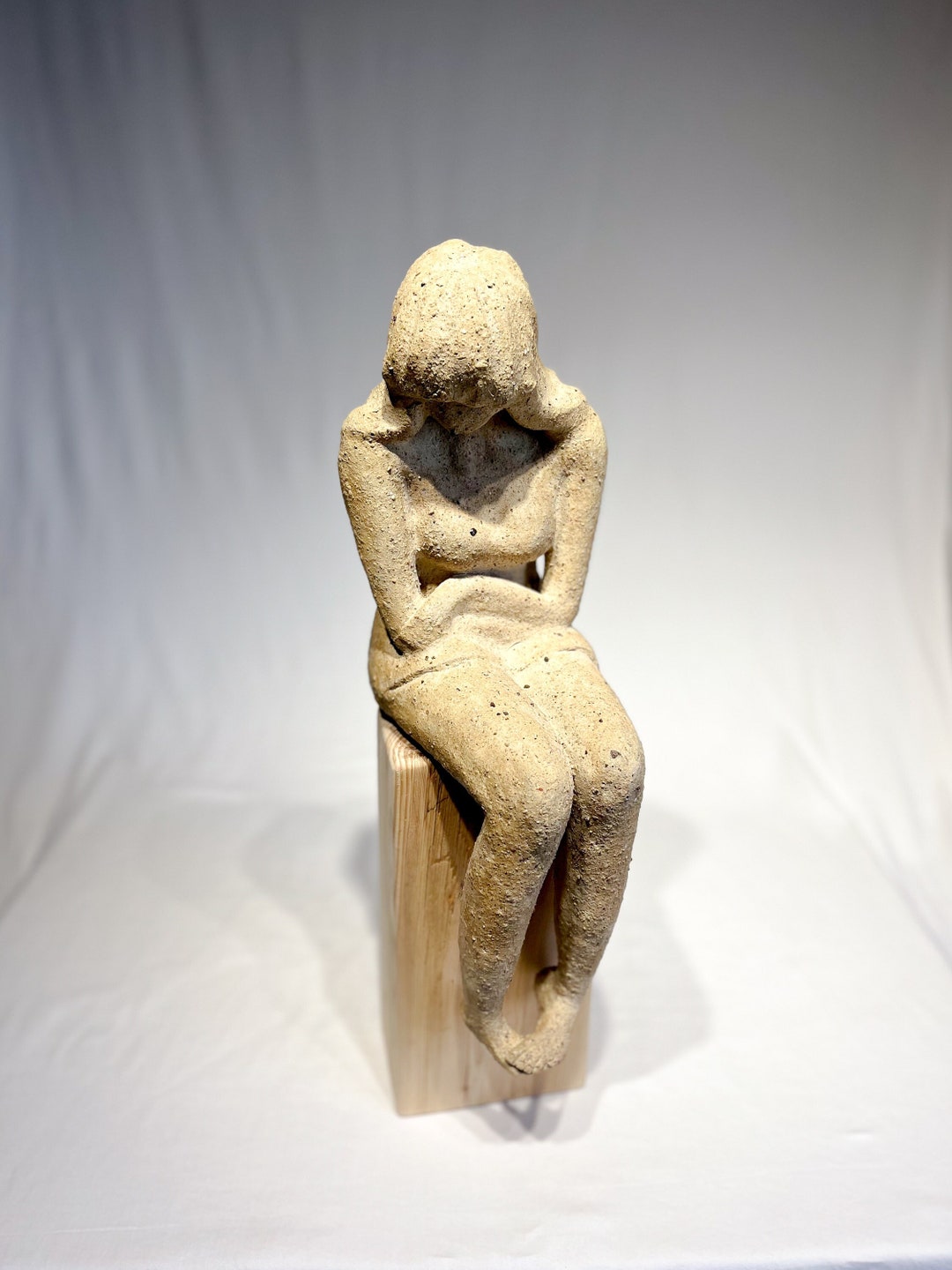 Sculpture for Home Decoration, Unique Clay Art, Original Wooden Decor ...
