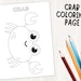 Crab Craft, Printable Template, Sea Life Activity, Ocean Animal Craft ...