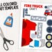Fire Truck Craft Template | Printable Fire Engine Craft | Color, Cut ...