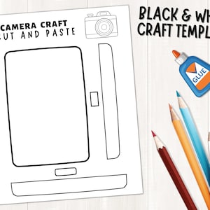 Printable Camera Craft for Kids | Camera Cut & Paste Craft Template ...