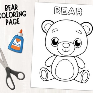 Printable Bear Craft | Forest Animals Craft | Zoo Animal Activity ...