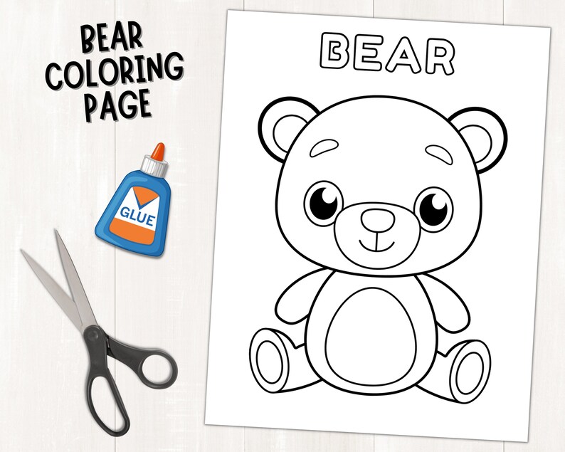Printable Bear Craft | Forest Animals Craft | Zoo Animal Activity ...