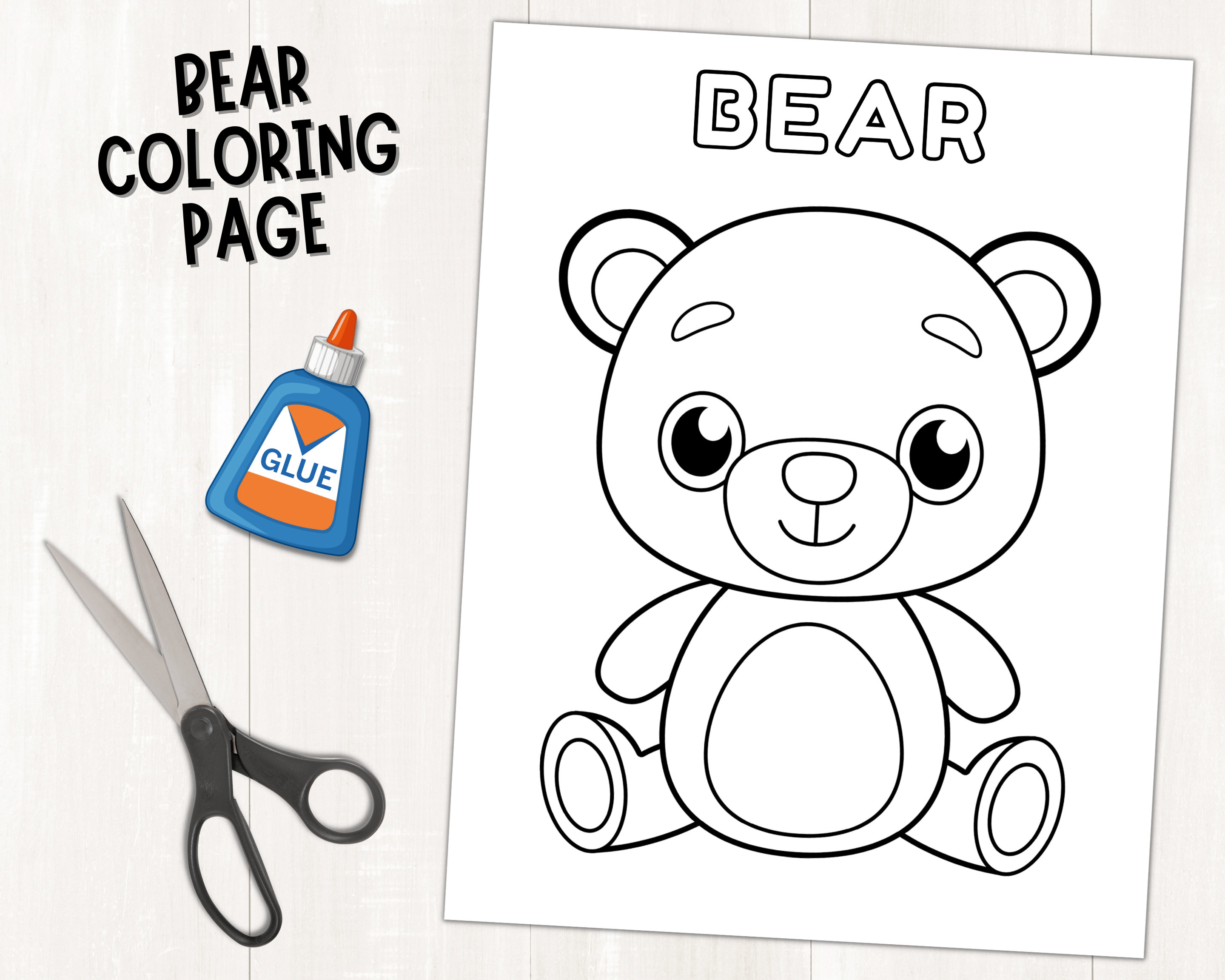 Printable Bear Craft | Forest Animals Craft | Zoo Animal Activity ...