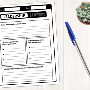 Leadership Skills Worksheets | Leadership Lessons | Leadership ...