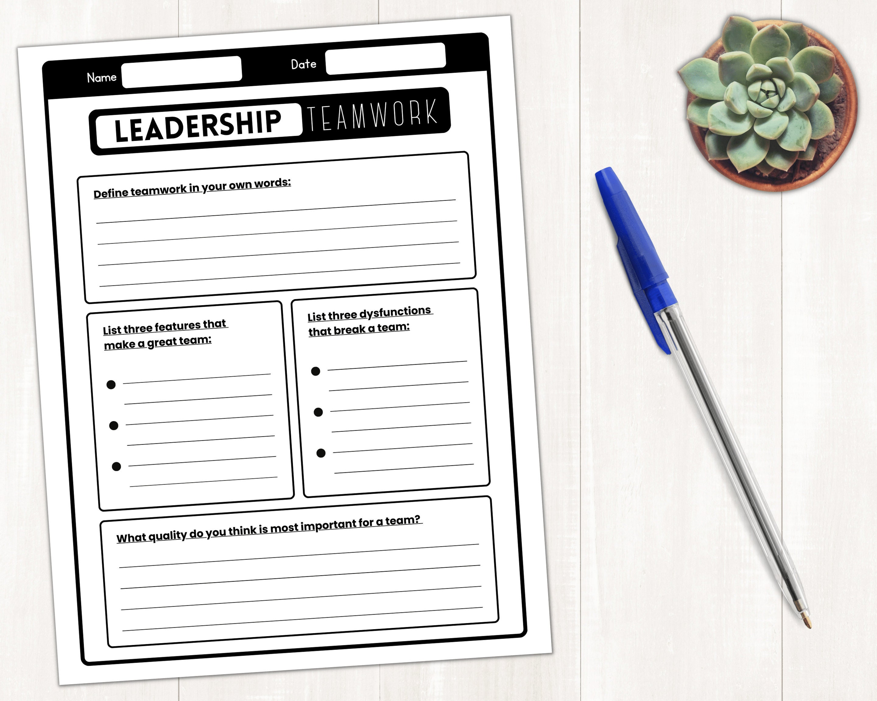 Leadership Skills Worksheets | Leadership Lessons | Leadership ...