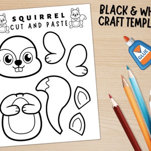 Printable Squirrel Craft Template | Forest Animal Craft | Fall ...