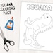 Printable Iguana Craft Template | Rainforest Animal for Kids | Reptile ...