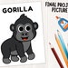 Printable Gorilla Craft for Kids Forest Animal Craft Zoo Animal Craft ...