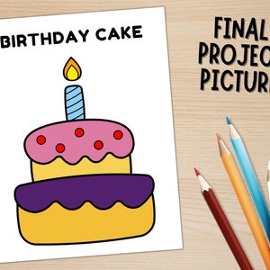 Printable Birthday Cake Craft Template for Kids | Birthday Activities ...