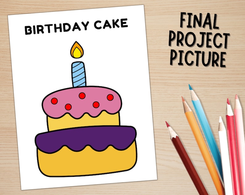 Printable Birthday Cake Craft Template for Kids | Birthday Activities ...