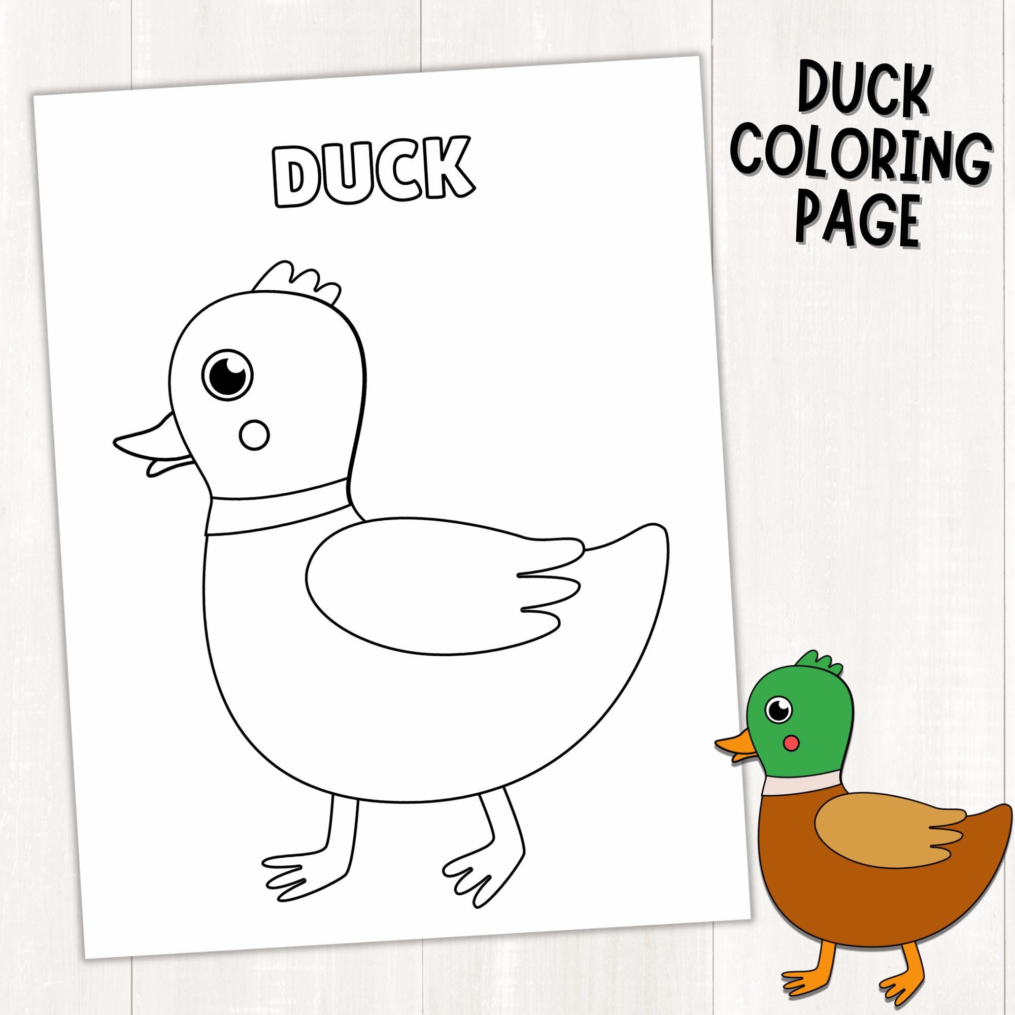 Duck Craft Template for Kids | Paper Duck Activity | Farm Animal Craft ...