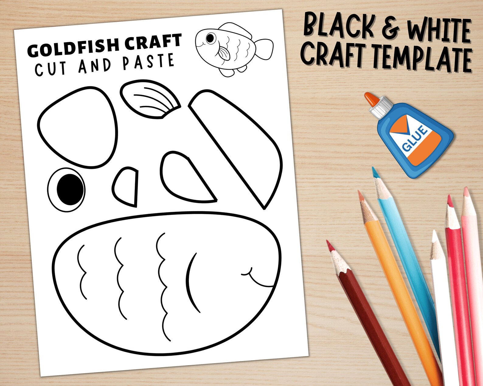 Goldfish Craft for Kids | Sea Life Activity | Ocean Animals Craft | Cut ...