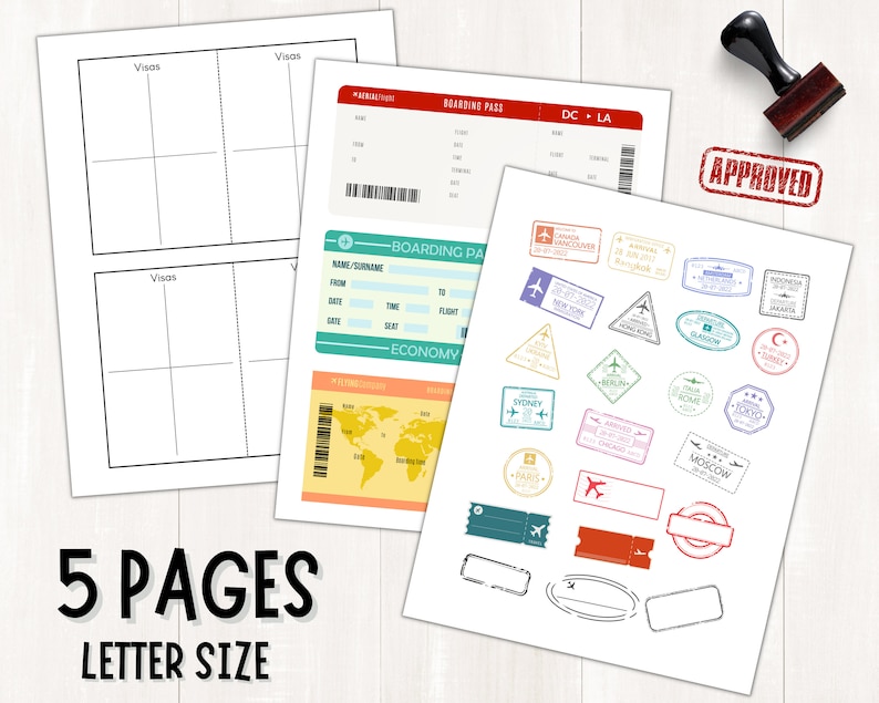 Printable US Passport for Kids, Pretend Passport Book for Travel ...