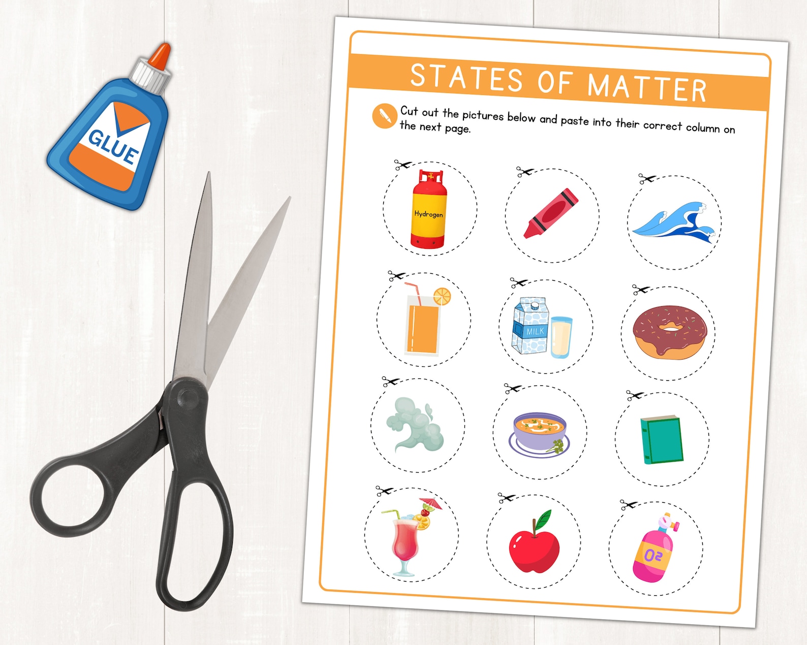 States of Matter Sorting Activity | Solid, Liquid, and Gas | States of ...