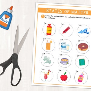 States of Matter Sorting Activity | Solid, Liquid, and Gas | States of ...