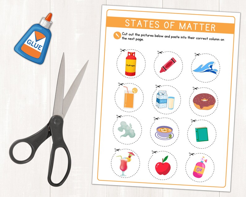 States of Matter Sorting Activity | Solid, Liquid, and Gas | States of ...
