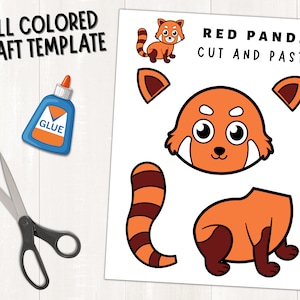 Build a Red Panda Craft | Forest Animal Craft | Color, Cut, and Glue ...