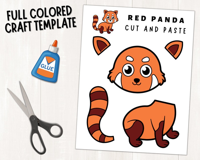 Build a Red Panda Craft | Forest Animal Craft | Color, Cut, and Glue ...