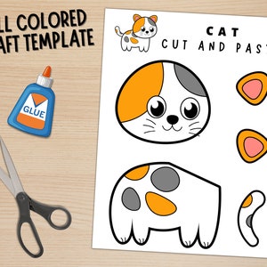 Printable Cat Craft Template | Pet Animal Craft | Farm Animal ...