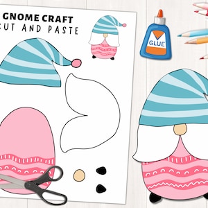 Printable Easter Gnome Craft | Build a Gnome | Spring Gnome Craft ...