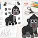 Printable Gorilla Craft for Kids Forest Animal Craft Zoo Animal Craft ...