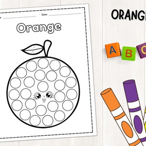 Kawaii Fruit Dot Marker Printables | Fruit Do a Dot Coloring Pages for ...