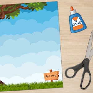 Printable Family Tree Worksheet, Family Tree Template Cut and Paste ...