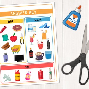 States of Matter Sorting Activity | Solid, Liquid, and Gas | States of ...