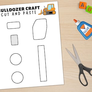 Bulldozer Craft Template | Printable Pdf | Construction Vehicle Craft ...