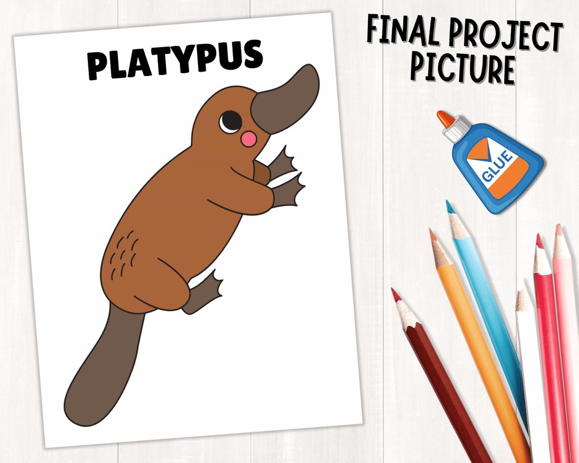 Printable Platypus Craft for Kids | Australian Animal Activity | Cut ...