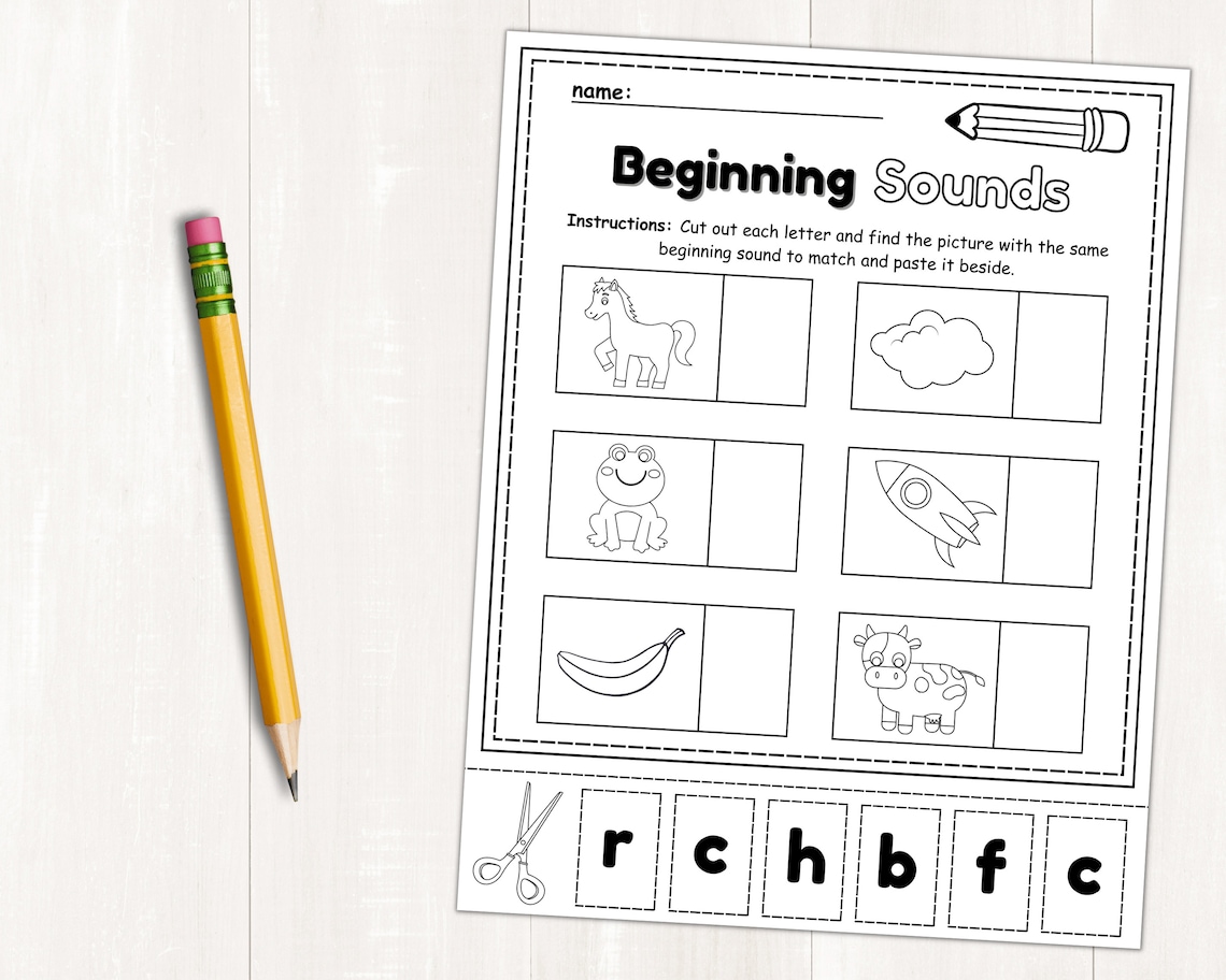 Beginning Sounds Worksheets Beginning Letter Sounds Activity Sheets ...