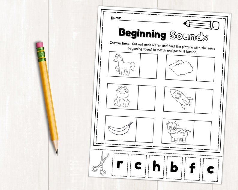 Beginning Sounds Worksheets Beginning Letter Sounds Activity Sheets ...