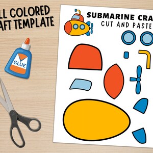 Printable Submarine Craft | Transportation Craft | Build a Submarine ...