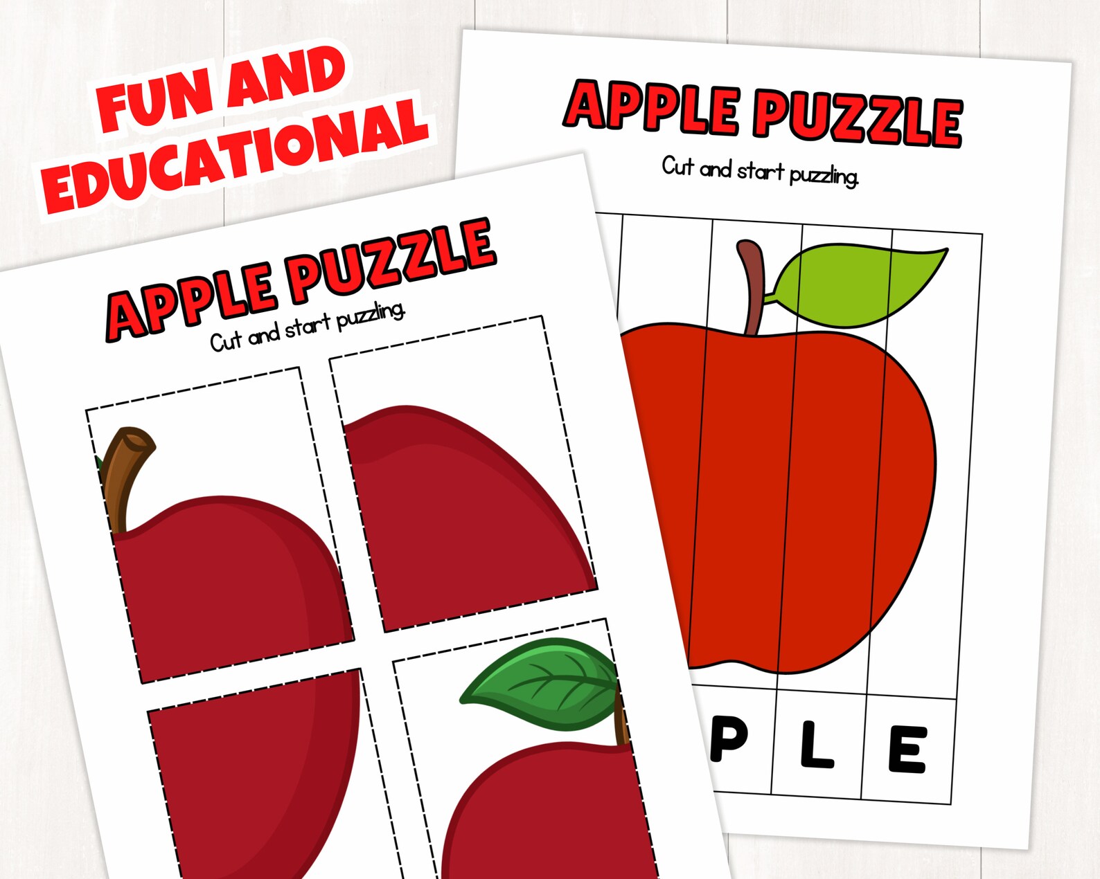 Printable Apple Activity Pack for Kids | Apple Fall Worksheets | Apple ...