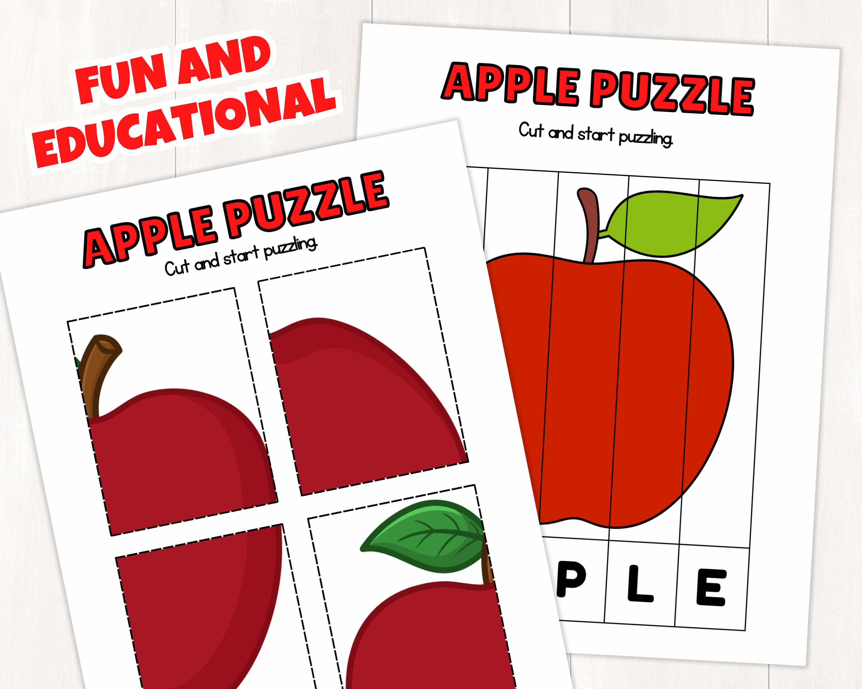 Printable Apple Activity Pack for Kids | Apple Fall Worksheets | Apple ...