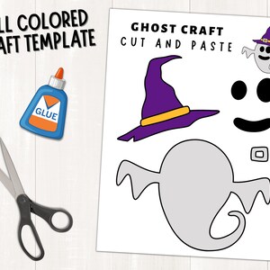 Printable Ghost Craft Template | Halloween Activities | Color, Cut, and ...