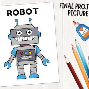 Printable Robot Craft Template for Kids | Build a Robot | Color, Cut ...