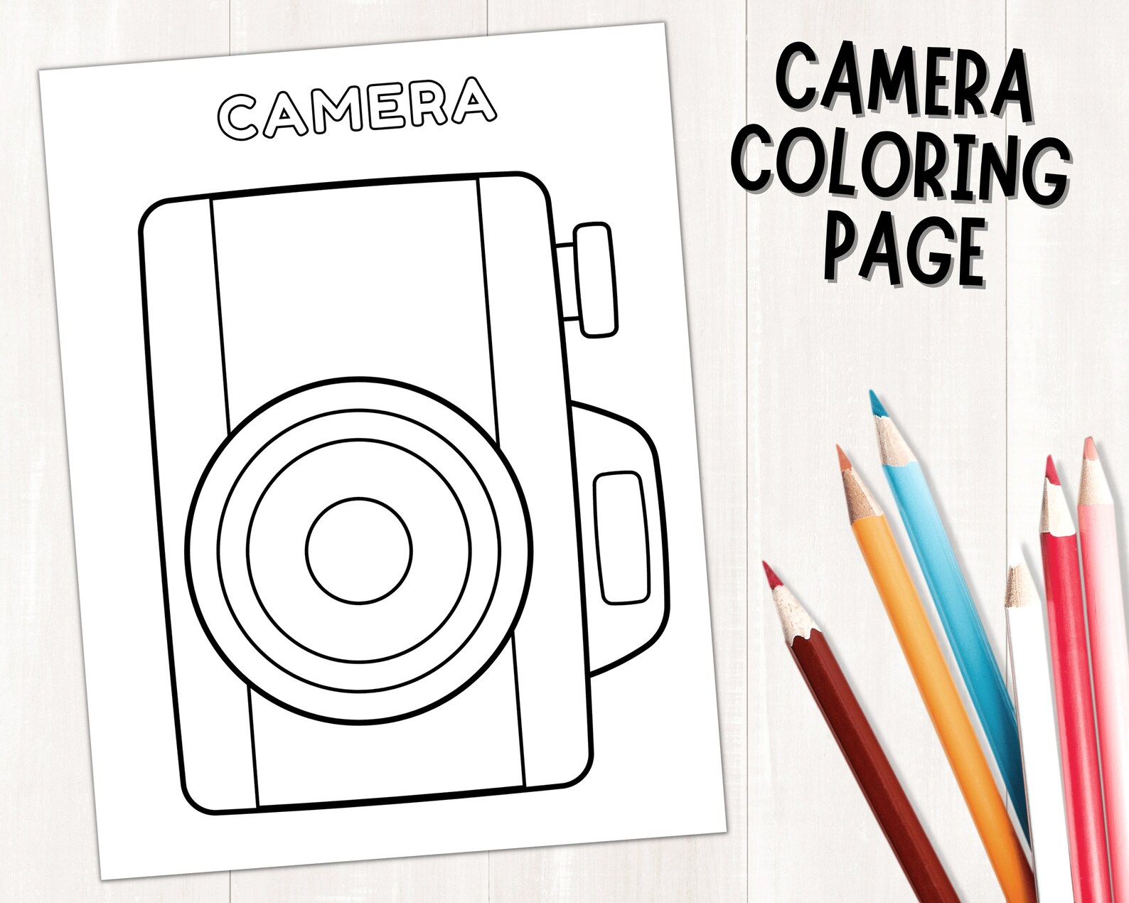 Printable Camera Craft for Kids | Camera Cut & Paste Craft Template ...