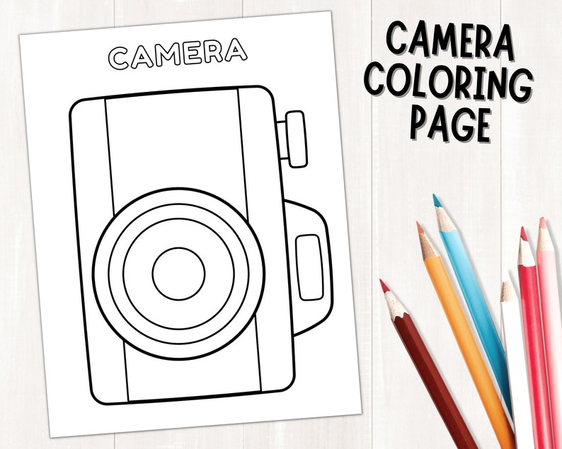 Printable Camera Craft for Kids | Camera Cut & Paste Craft Template ...