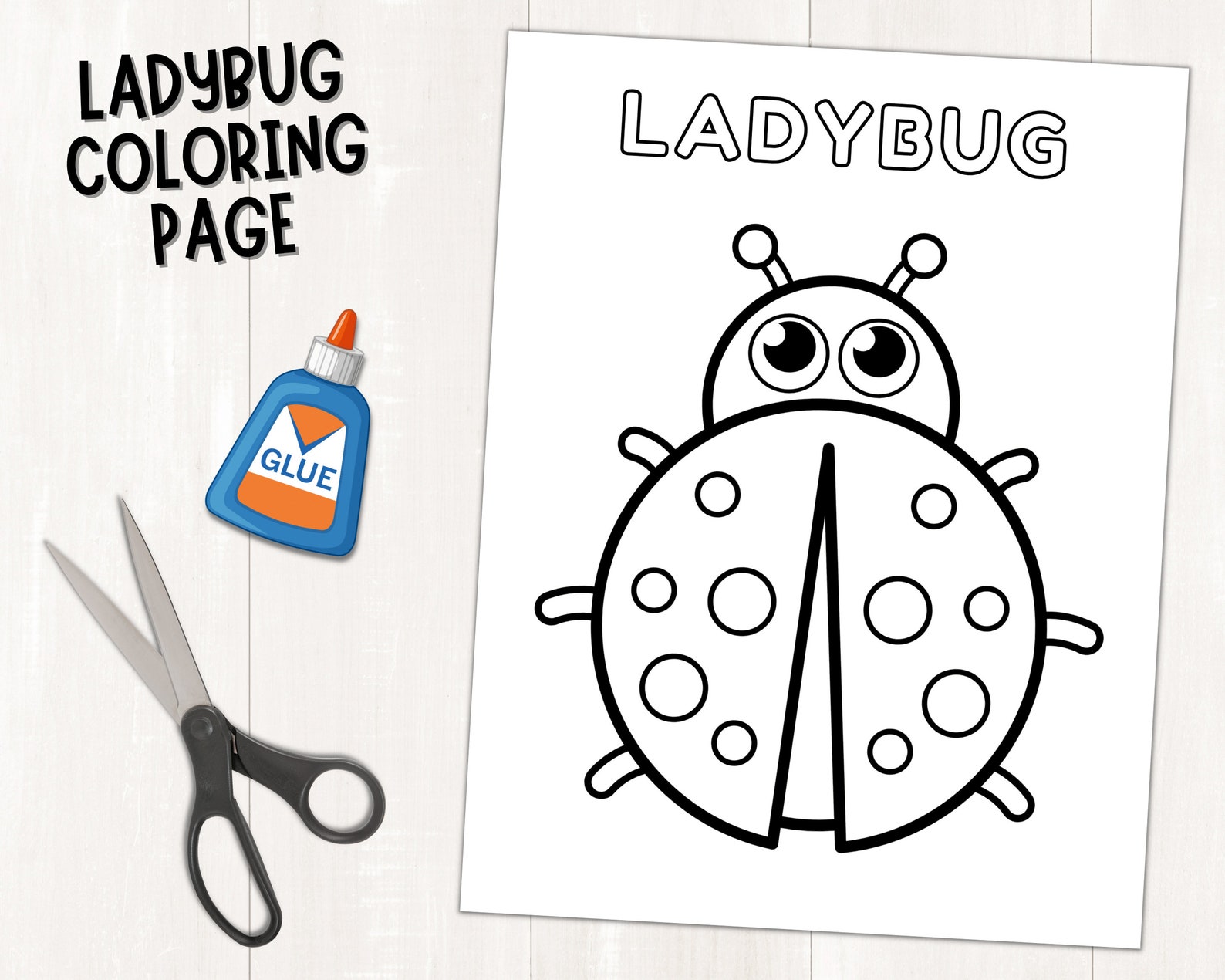 Printable Ladybug Craft Template for Kids | Spring Activity | Insect ...