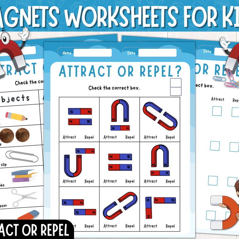 Magnets Lesson Science - Etsy UK