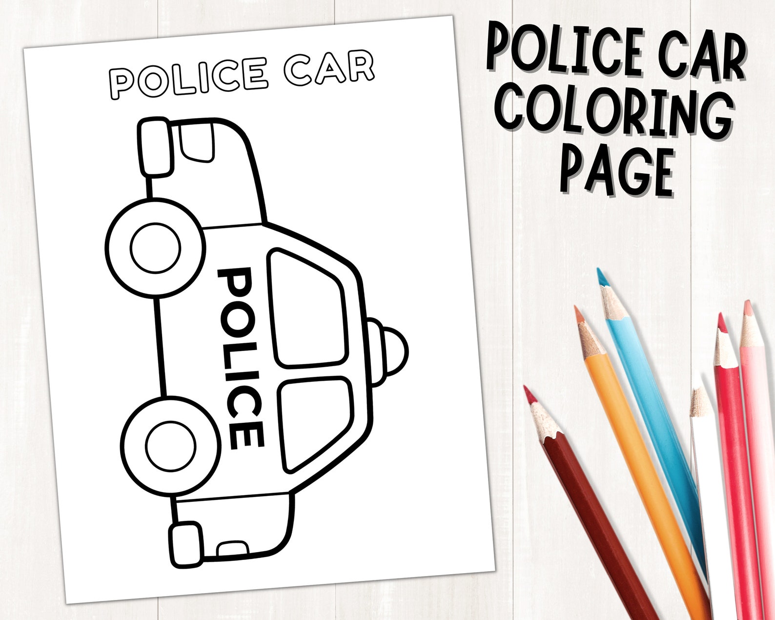 Printable Police Car Craft | Transportation Craft | Build a Police Car ...