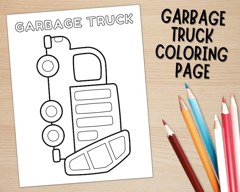 Printable Garbage Truck Craft | Earth Day Craft Activity | Garbage ...
