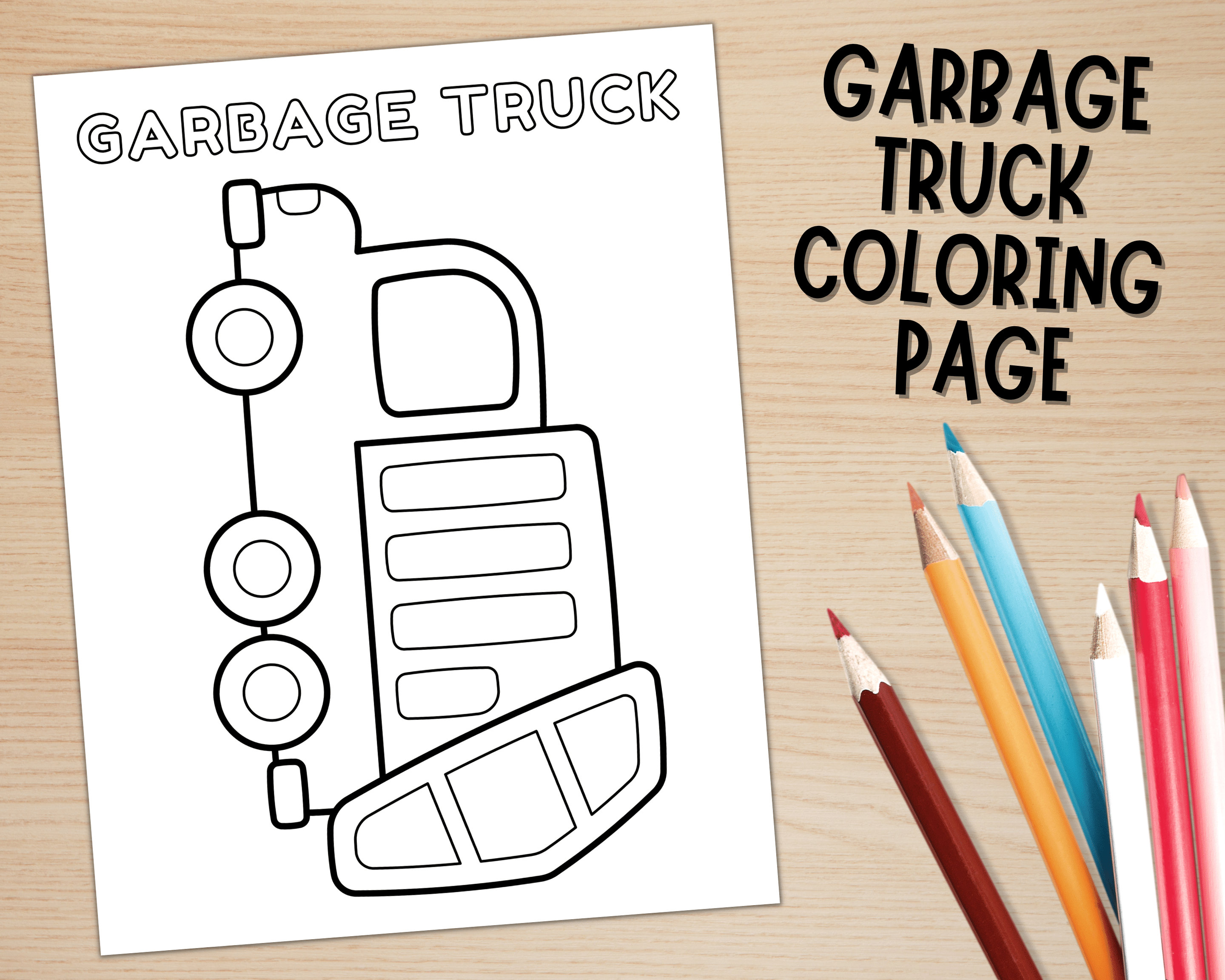 Printable Garbage Truck Craft | Earth Day Craft Activity | Garbage ...