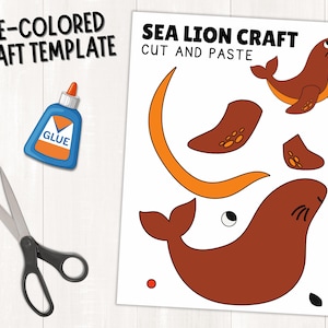 Sea Lion Craft for Kids | Printable Ocean Animal Cut & Paste Activity ...