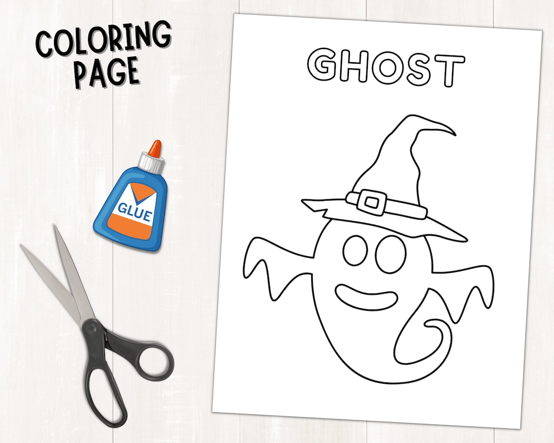 Printable Ghost Craft Template | Halloween Activities | Color, Cut, and ...