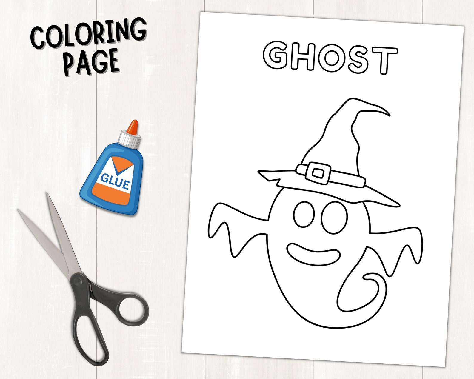 Printable Ghost Craft Template | Halloween Activities | Color, Cut, and ...