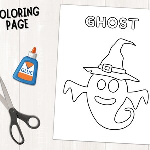 Printable Ghost Craft Template | Halloween Activities | Color, Cut, and ...