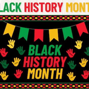 Black History Month Bulletin Board Kit Classroom Decor Black History ...