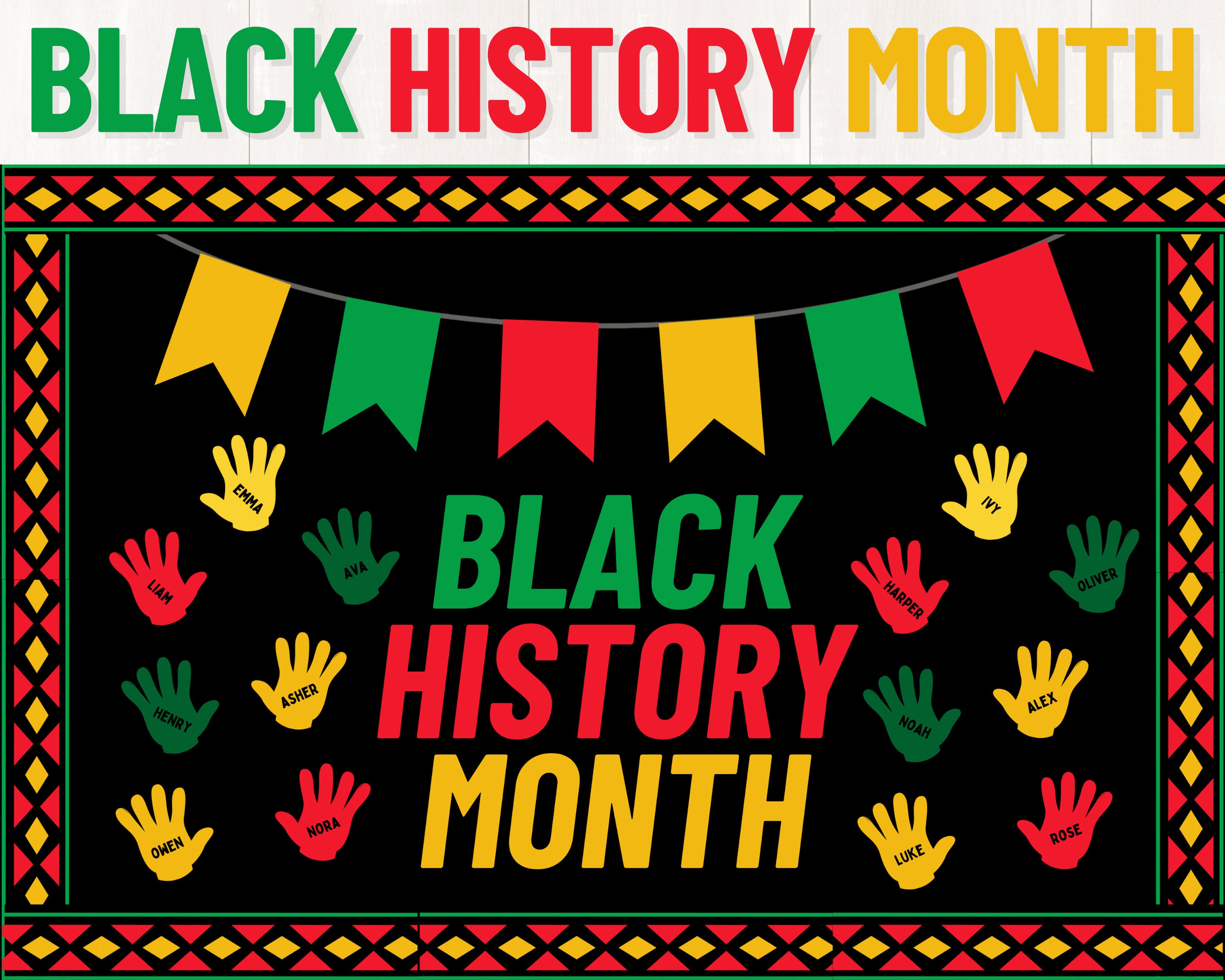 Black History Month Bulletin Board Kit | Classroom Decor | Black ...